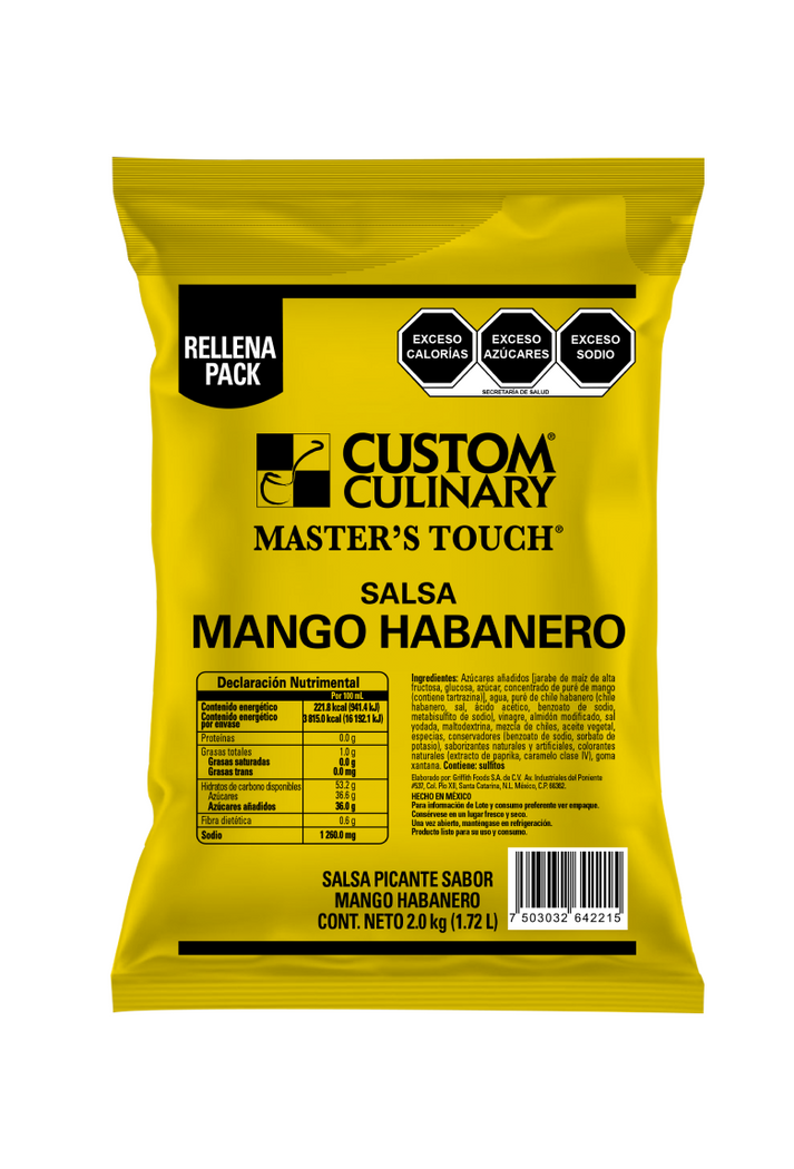 CUSTOM Salsa Mango Habanero Rellena Pack Pouch 2 Kg. – COMANDA FOODS